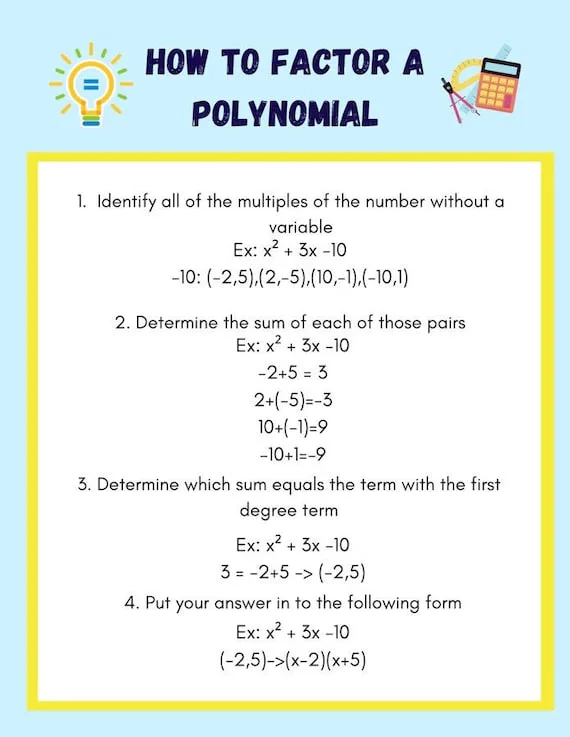 Factoring 9th Grade Quiz | Quizizz