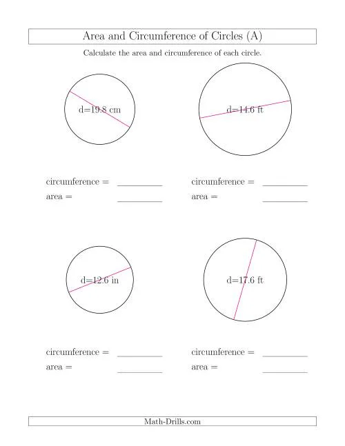 Area and Circumference of a Circle 7th Grade Quiz | Wayground (formerly ...