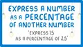 GCSE Maths - How to Express One Number as a Percentage of Another #97 ...