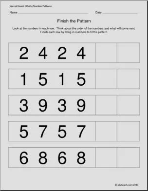 Patterns in Numbers Quiz