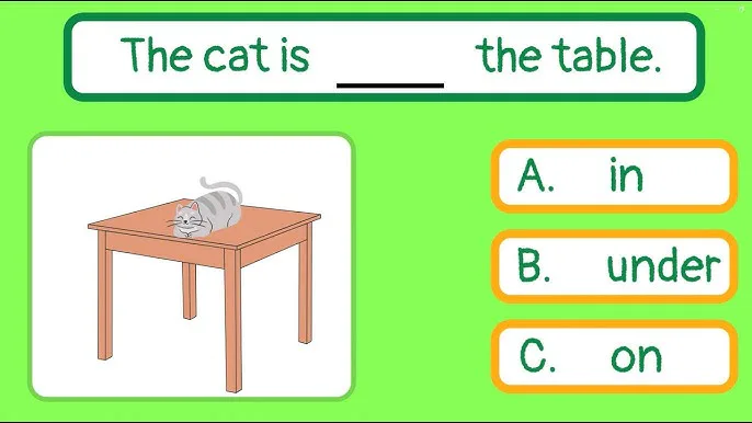 prepositions test Quiz