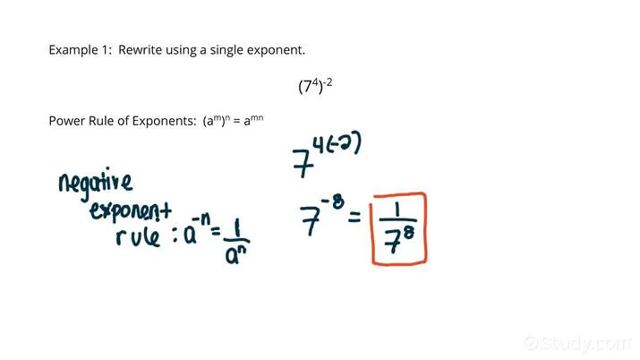 Unit 6 Lesson 4 Negative Exponents 9th Grade Flashcard | Wayground