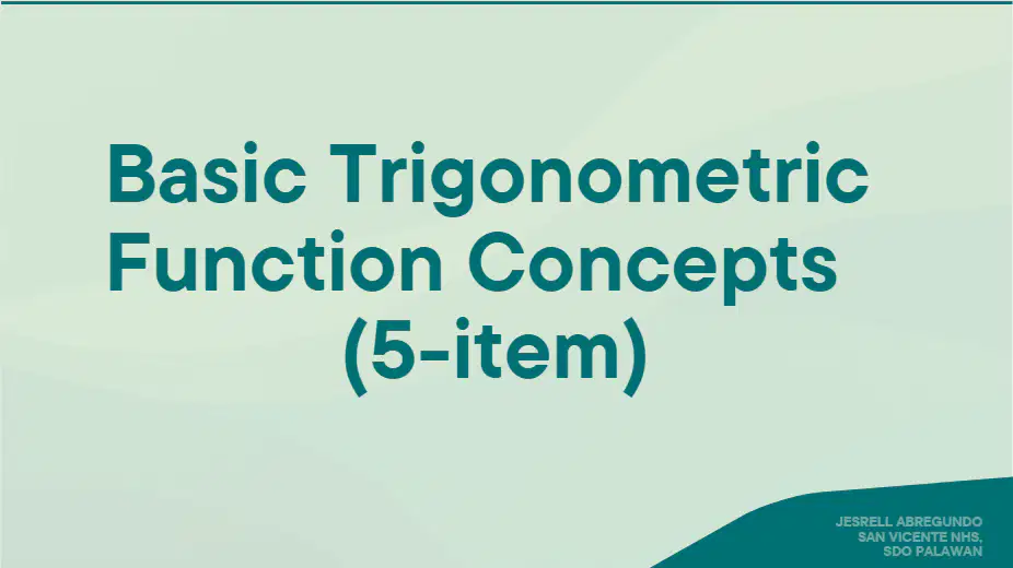 Six Trigonometric Functions Quiz