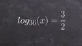Algebra 2 - Solving a Logarithm with a Rational Value 11th Grade ...