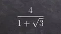 Learn how to divide a radical binomial by rationalizing the denominator ...