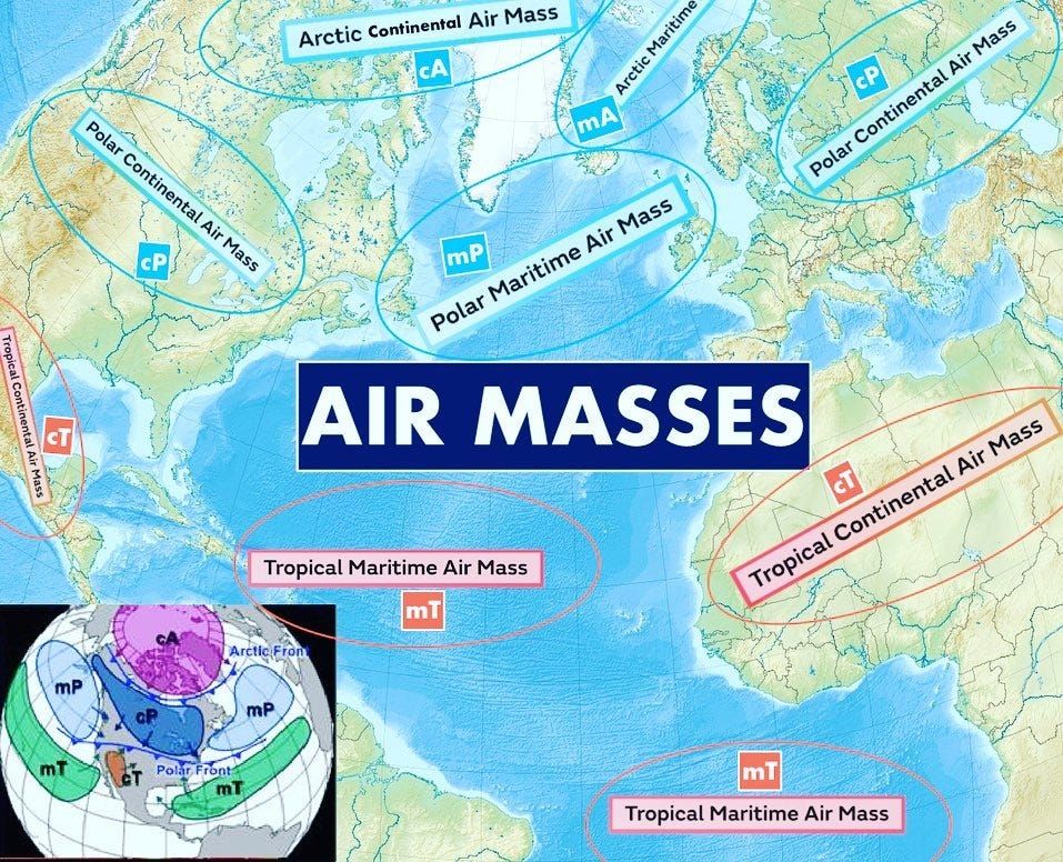Weather Fronts and Air Masses 7th Grade Flashcard | Wayground (formerly ...