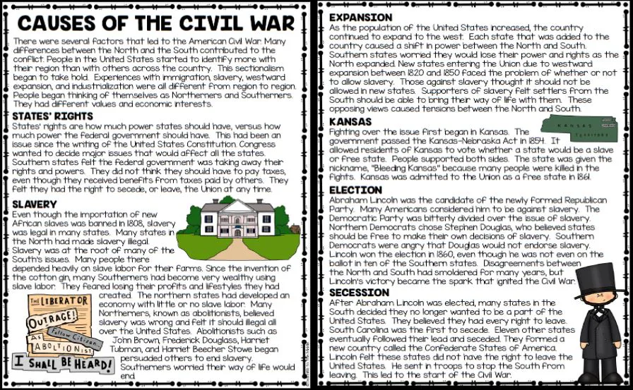 Causes of the Civil War Quiz