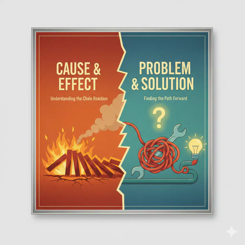 Problem and Solution vs Cause and Effect Flashcards