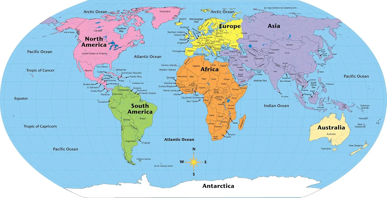 Continents, countries and maps Summative Assessment Quiz