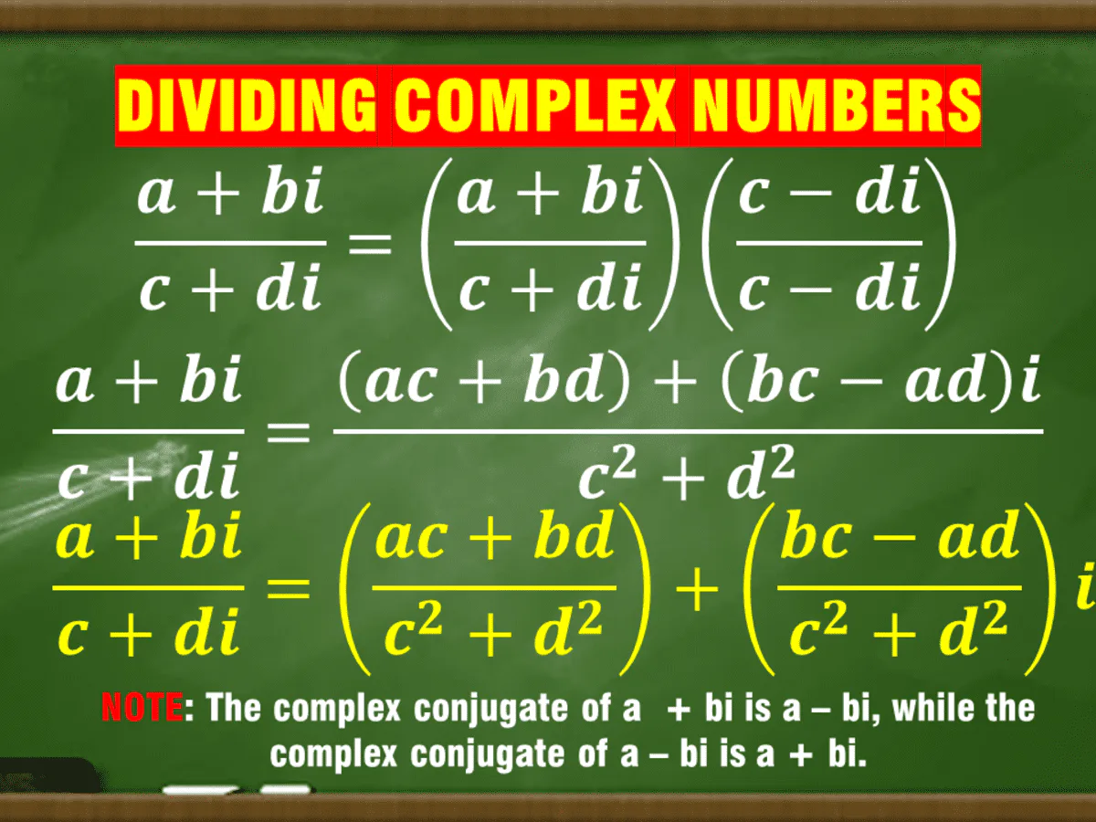 Dividing Complex Numbers 11th Grade Flashcard | Quizizz