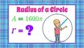 How to Find the Radius of a Circle from the Area 10th - 12th Grade ...