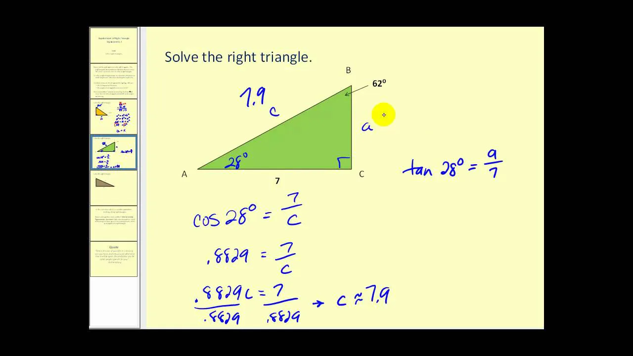Methods to Solve Right Triangles 10th Grade Quiz | Quizizz