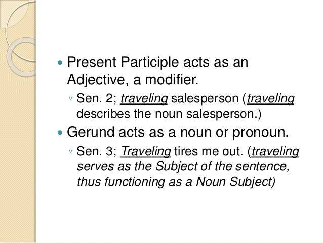 Verb, Participle, or Gerund? 7th - 9th Grade Quiz | Quizizz