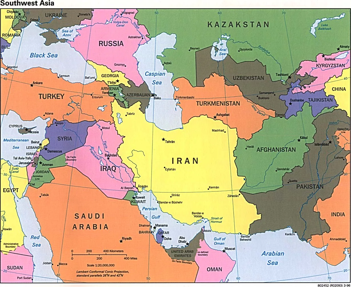 Southwest Asia Map Quiz 9th Grade Quiz | Wayground